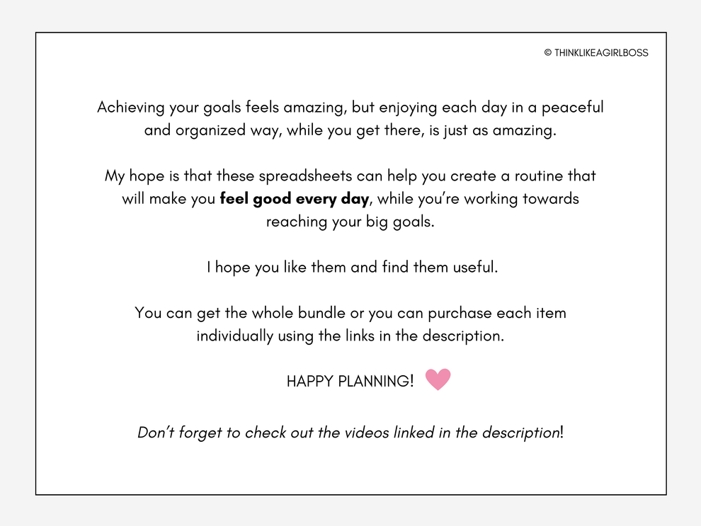 The Goal Getter Bundle – Think Like A Girl Boss