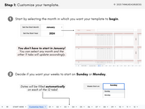 12 Month Calendar To-Do List - V1 Pink – Think Like A Girl Boss