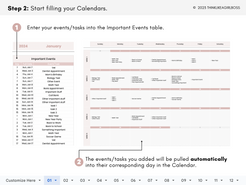 Simple 12 Month Calendar - V1 Pink – Think Like A Girl Boss