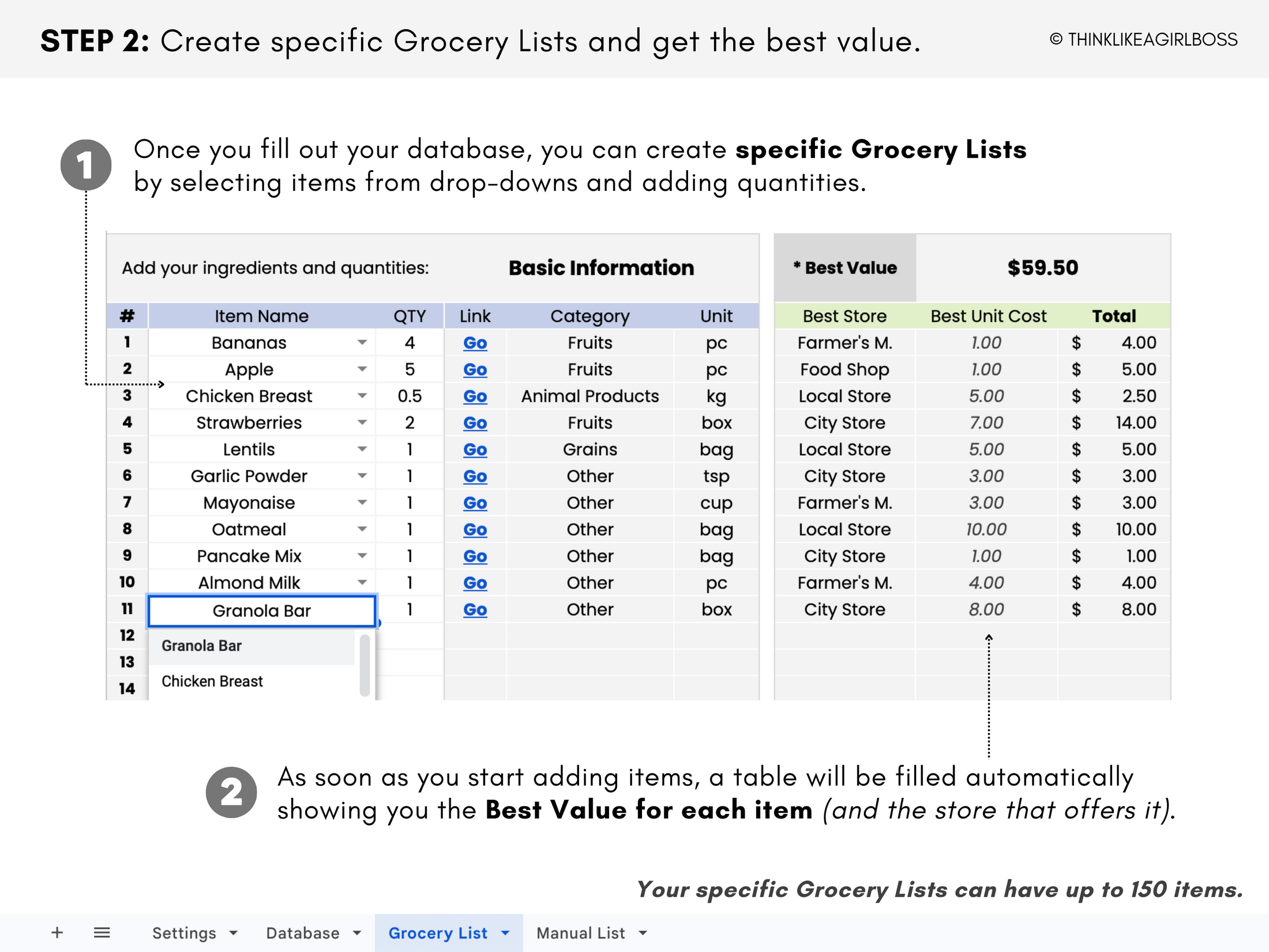 Grocery Store Cost Comparison - V1 – Think Like A Girl Boss
