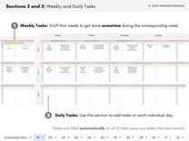 12 Month Calendar To-Do List - V1 Pink – Think Like A Girl Boss
