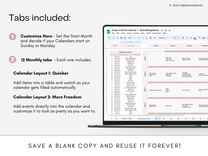 Simple 12 Month Calendar - V1 Pink – Think Like A Girl Boss