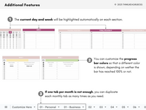 12 Month Calendar To-Do List - V1 Pink – Think Like A Girl Boss