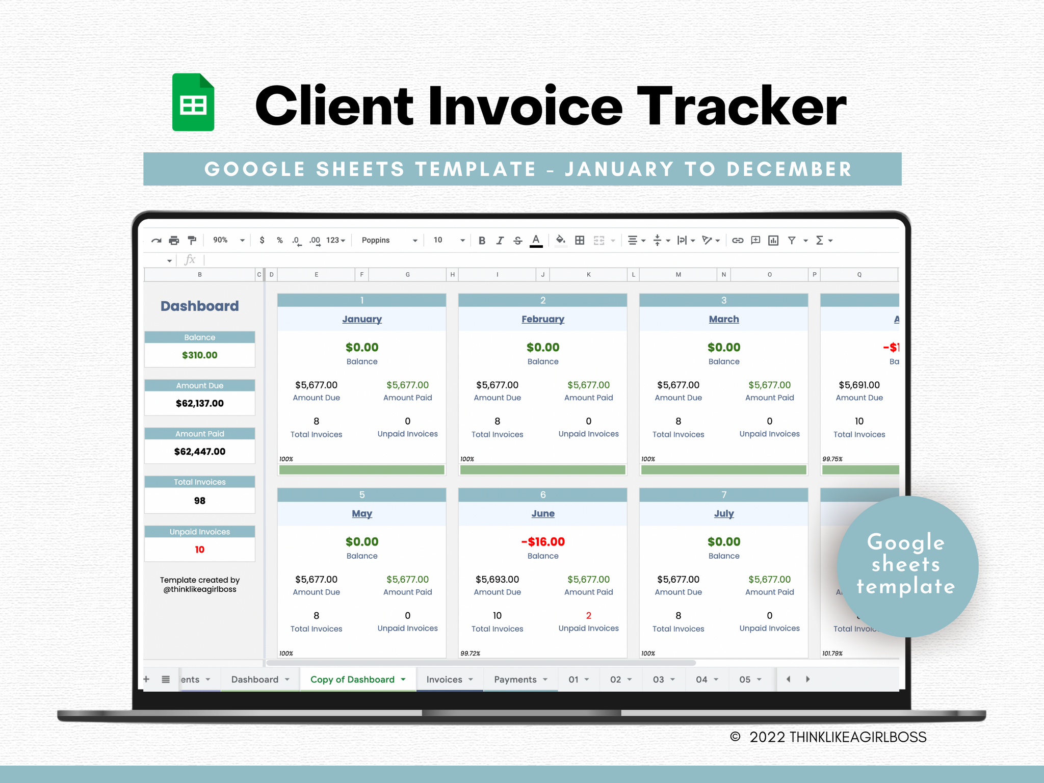 Client Invoice Tracker - V1 – Think Like A Girl Boss