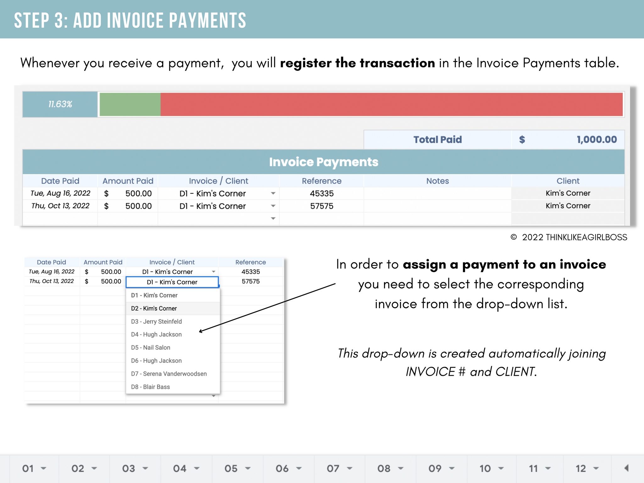 Client Invoice Tracker - V1 – Think Like A Girl Boss