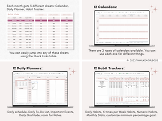 Digital Annual Planner - V1 Pink – Think Like A Girl Boss